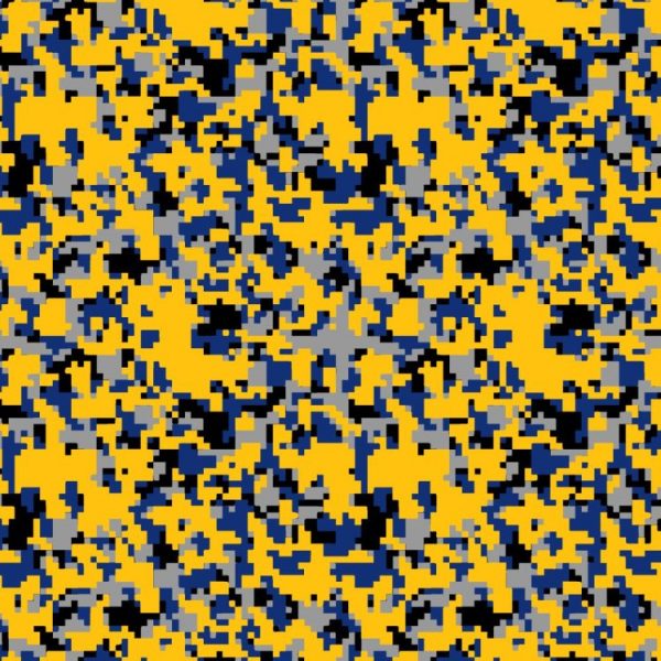 University of Michigan Blue & Gold Digital Camouflage – Pattern Crew