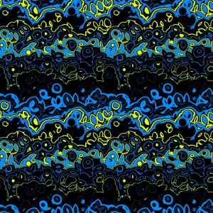 Blue Graffiti Wave – Pattern Crew