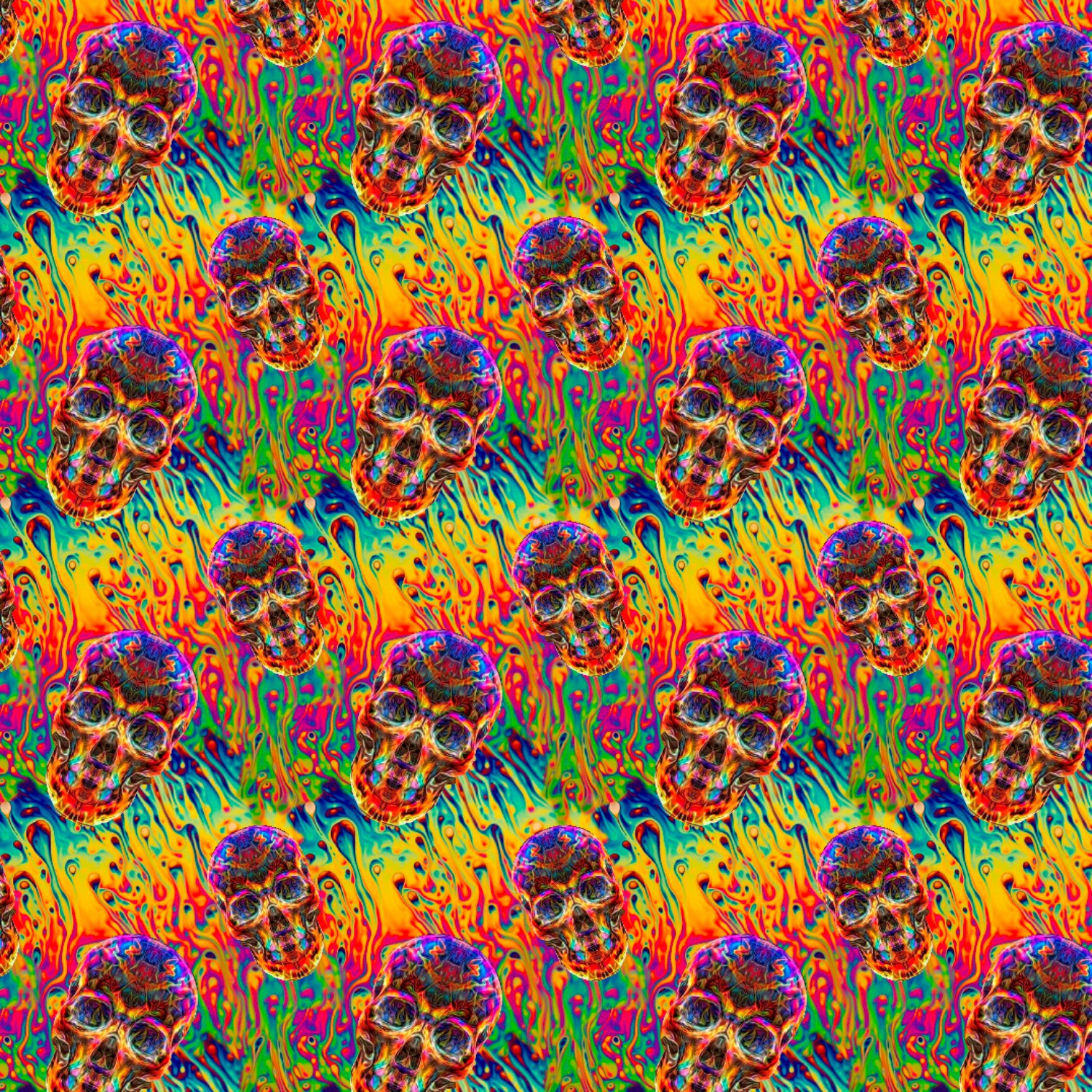 Oil Sheen Skulls – Pattern Crew