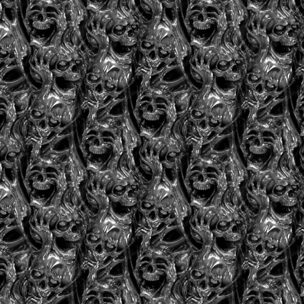 Flaming Chrome Skulls – Pattern Crew