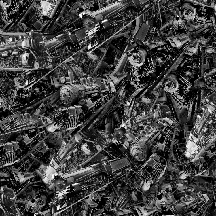 Steam Trains Grayscale – Pattern Crew