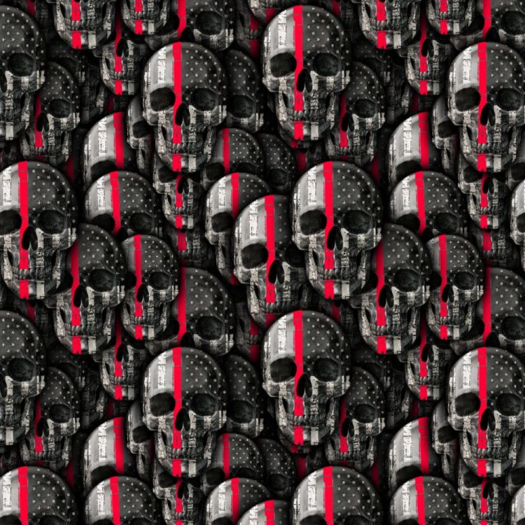 Thin Red Line Skull 22 – Pattern Crew