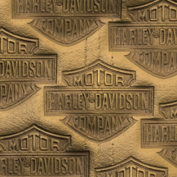 Harley Davidson Embossed Black Leather – Pattern Crew
