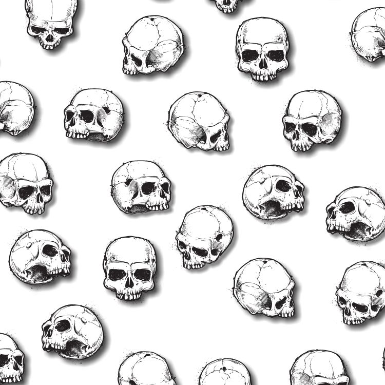 Hand Drawn Skulls Study 23 – Pattern Crew