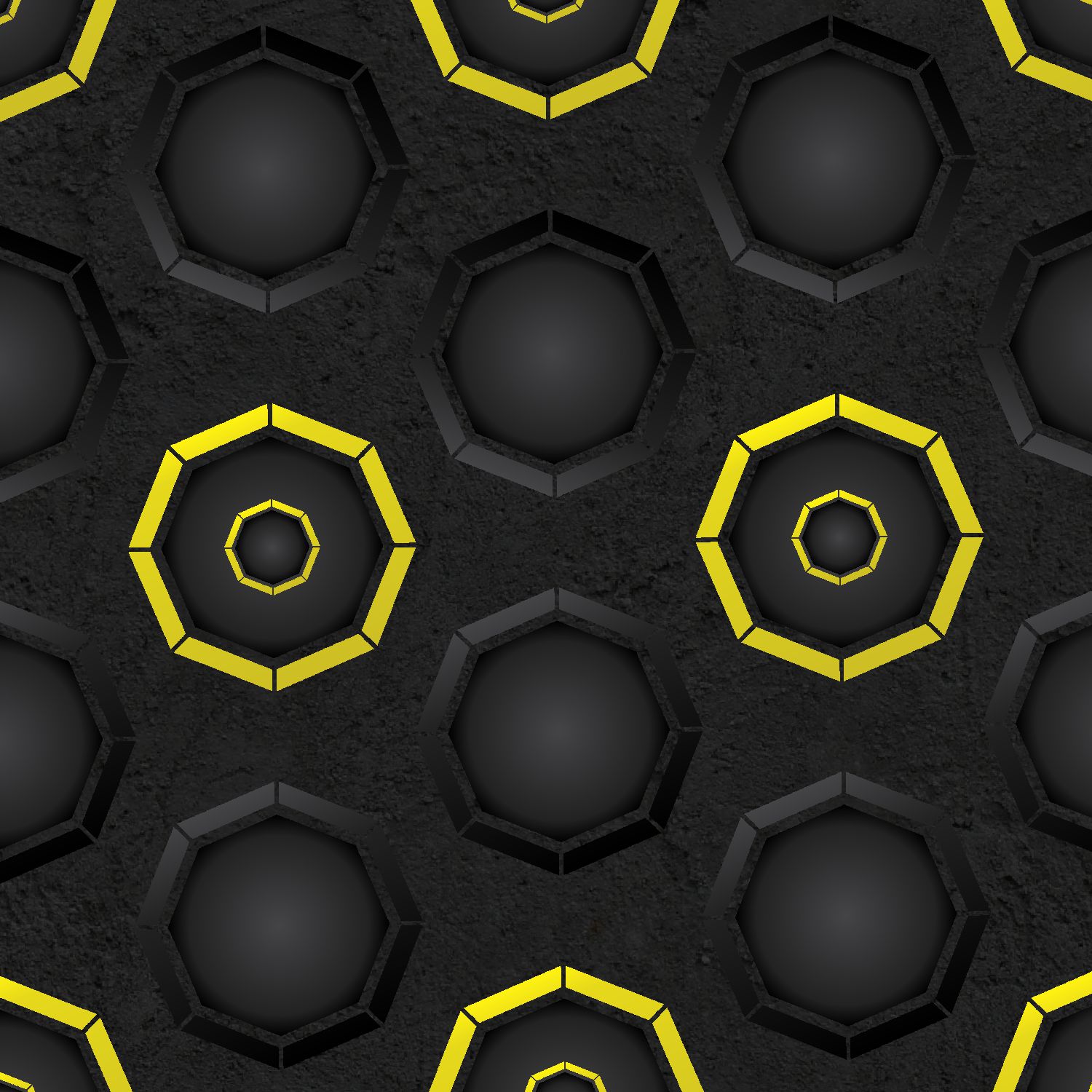 Dark Octagons with Yellow – Pattern Crew