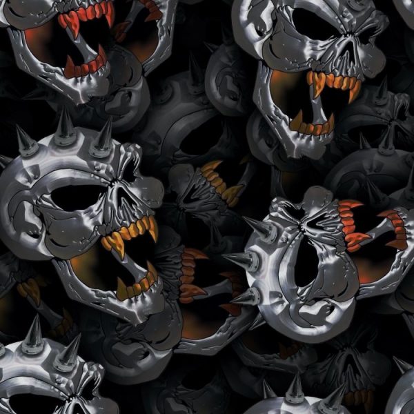 Chrome Spike Skulls 23 – Pattern Crew