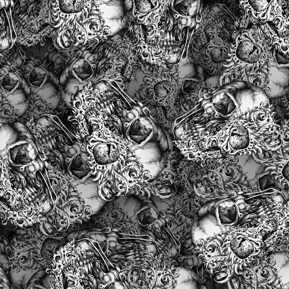 Half Scrolled Skulls – Pattern Crew