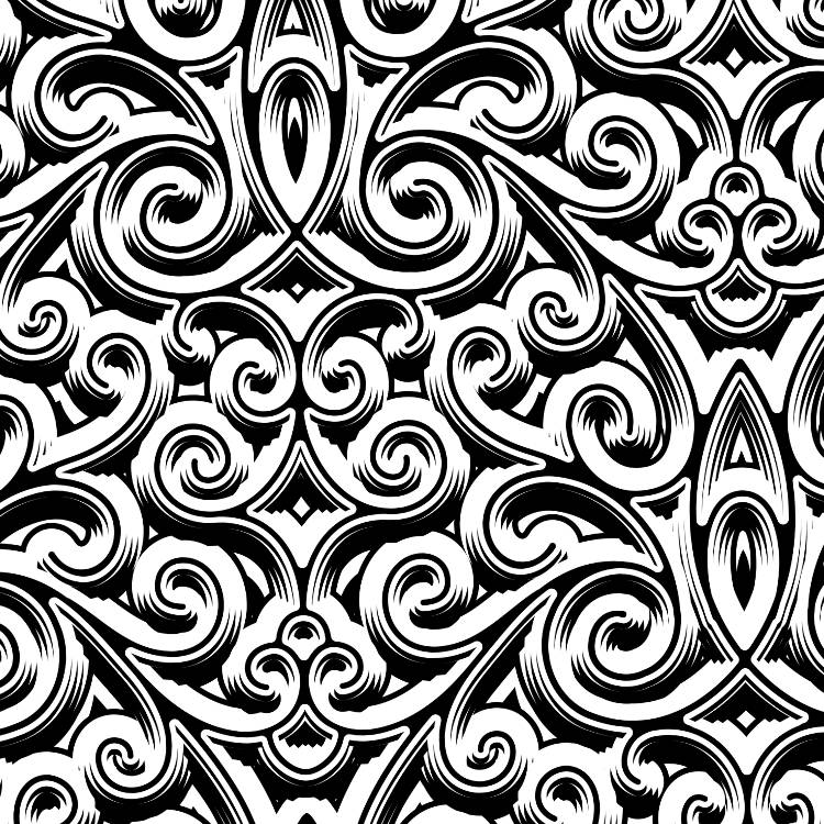 Architectural Shadowed Scrollwork – Pattern Crew