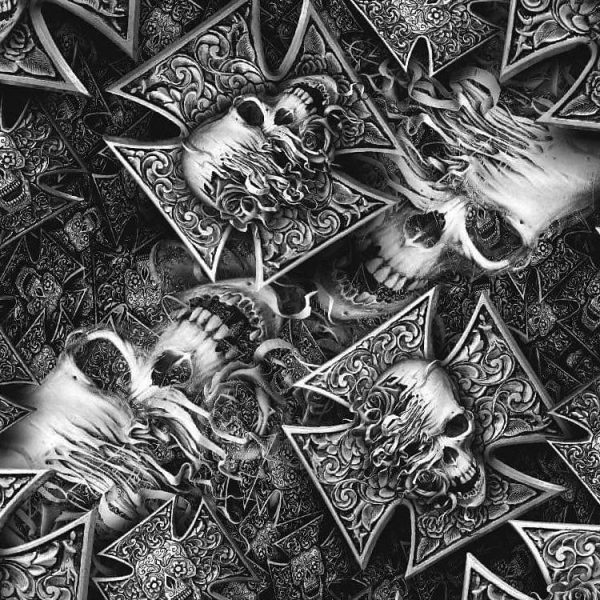 Shredded Skull Iron Cross – Pattern Crew