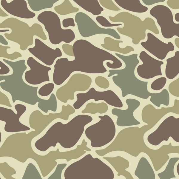 Drake Old School Forest Camo Pattern Crew