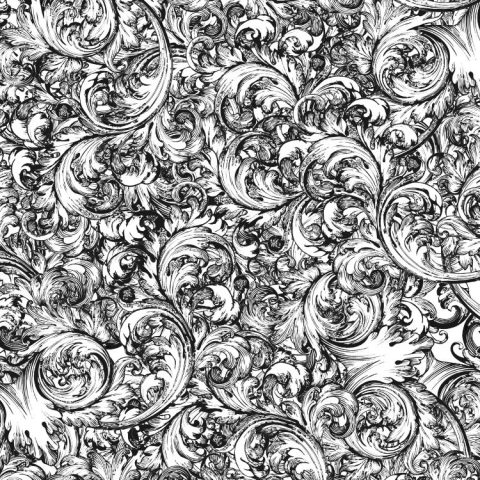 Hand Drawn Silver Scrollwork Engraving 23 – Pattern Crew