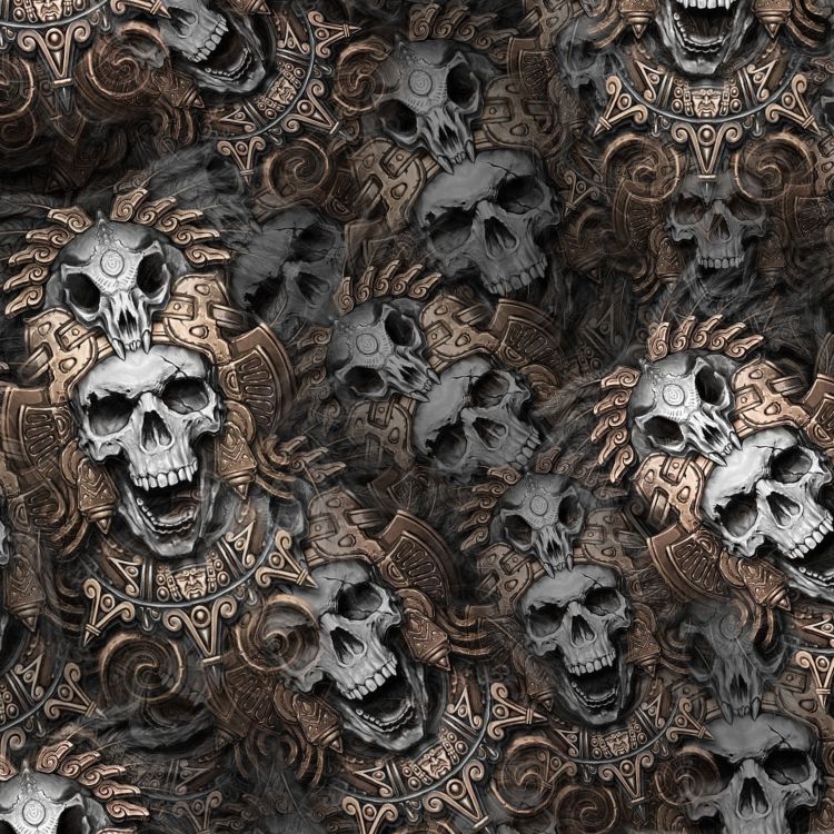 Copper Aztec Skulls – Pattern Crew