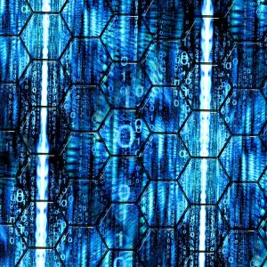 Blue Matrix Hex Overlay – Pattern Crew