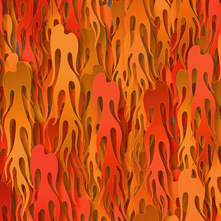 Orange Tribal Flames 25 – Pattern Crew