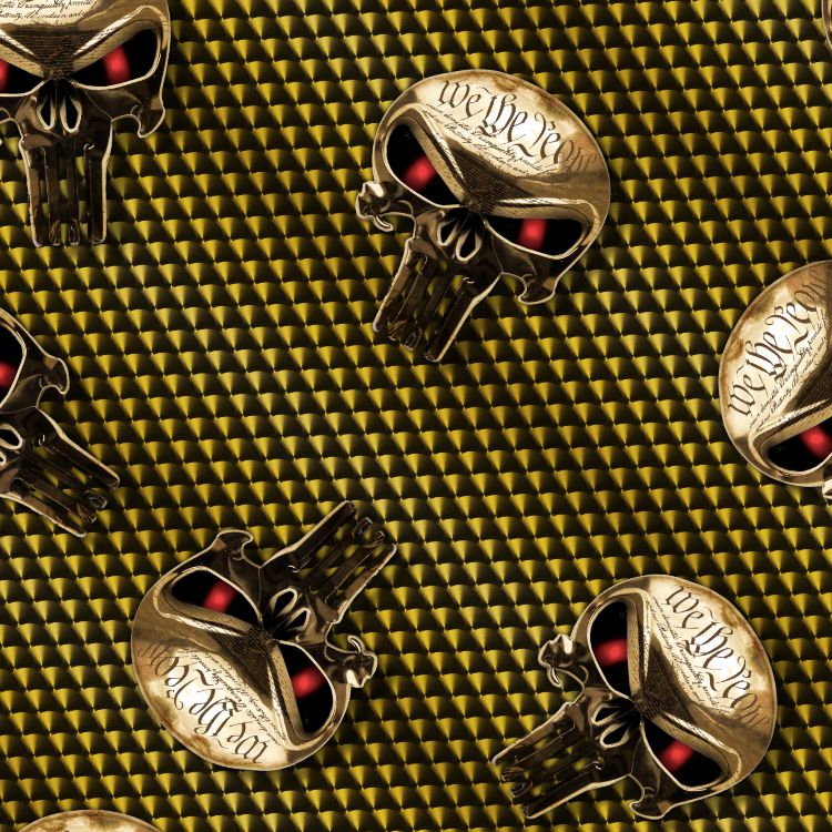 Gold Engine Turned Punisher Skull 22 – Pattern Crew