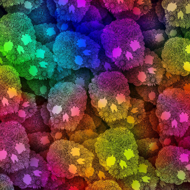 Rainbow Paisley Skulls 44 – Pattern Crew