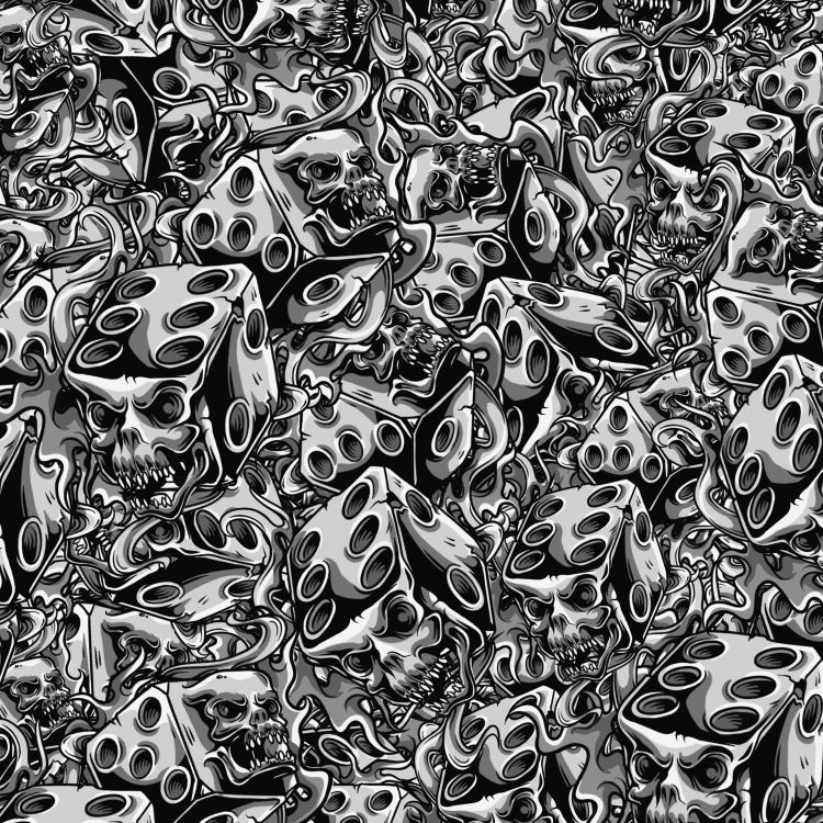 Flaming Dice Skulls 27 – Pattern Crew