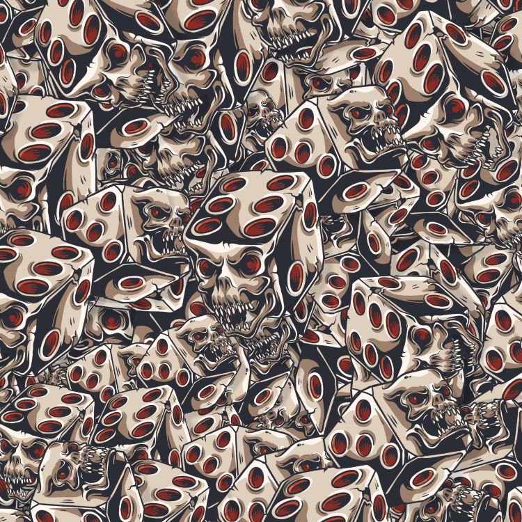 Flaming Dice Skulls 29 – Pattern Crew
