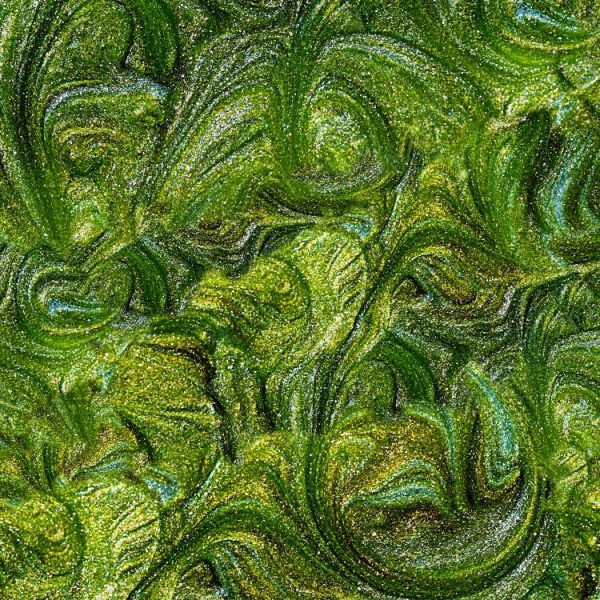 Metallic Swirl Epoxy Green Pattern Crew
