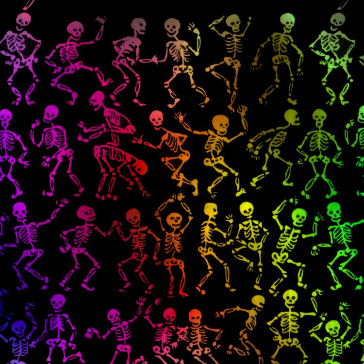 Dancing Skeleton Rainbow – Pattern Crew