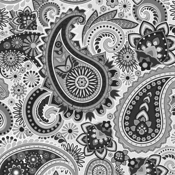 Grayscale Paisley – Pattern Crew