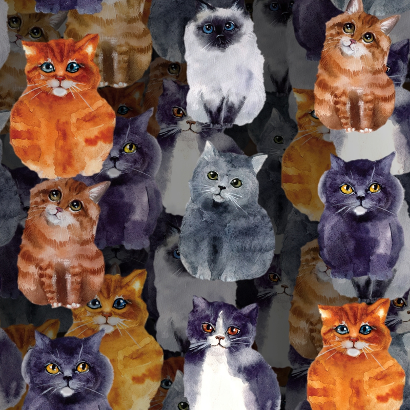 Watercolor Kittens 24 – Pattern Crew