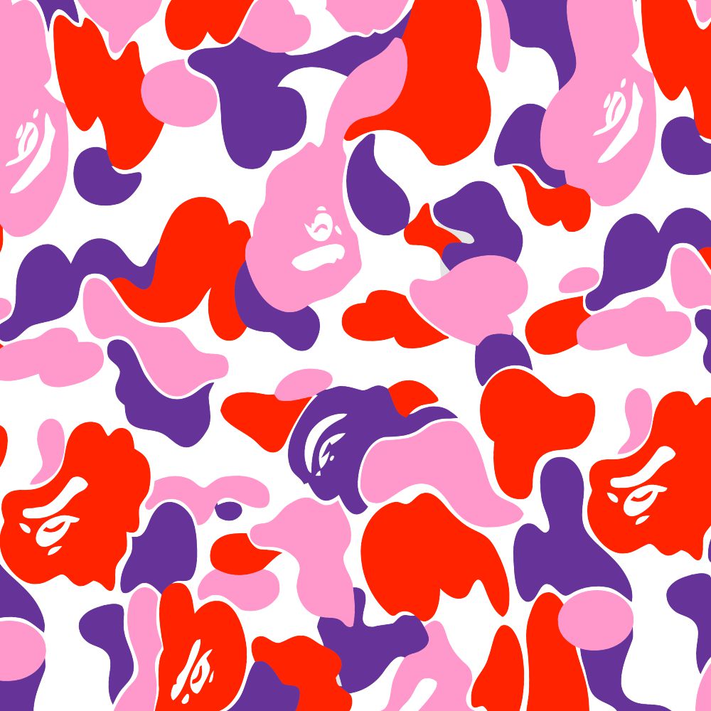 Bathing Ape BAPE Dickey the Devil Camouflage – Pattern Crew