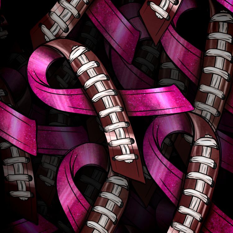 Pink Ribbons Football Style 23 – Pattern Crew