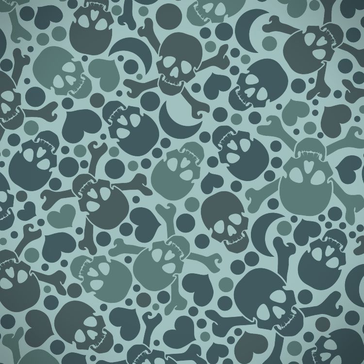 Teal Skulls – Pattern Crew