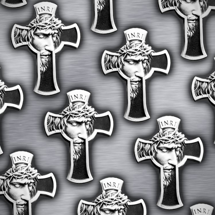 Crown of Thorns Jesus INRI Cross 23 – Pattern Crew