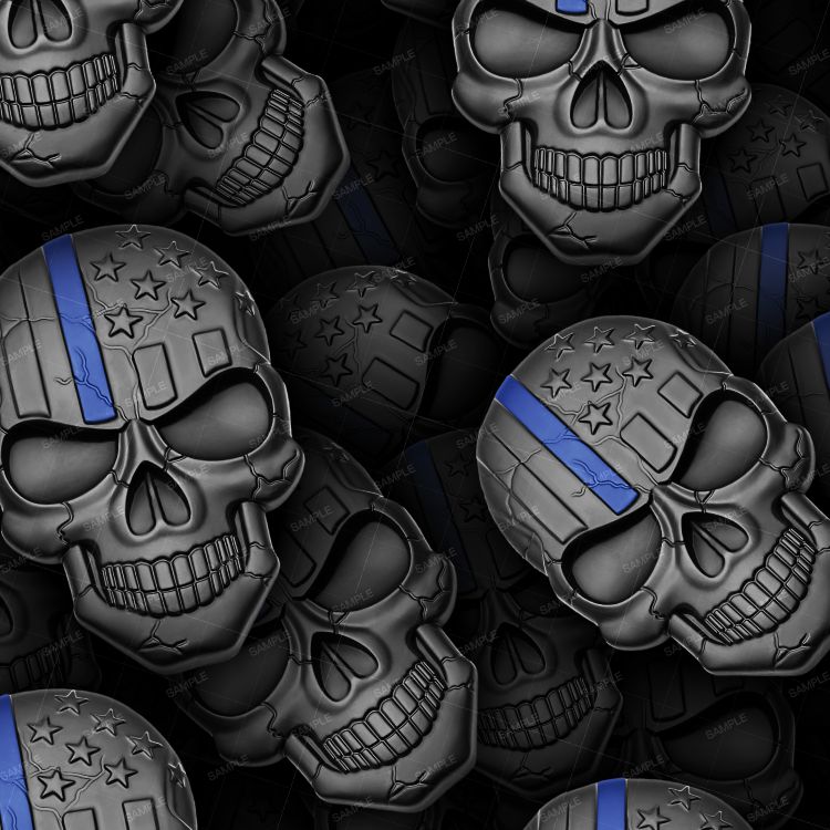 Blue Line Skulls 32 – Pattern Crew