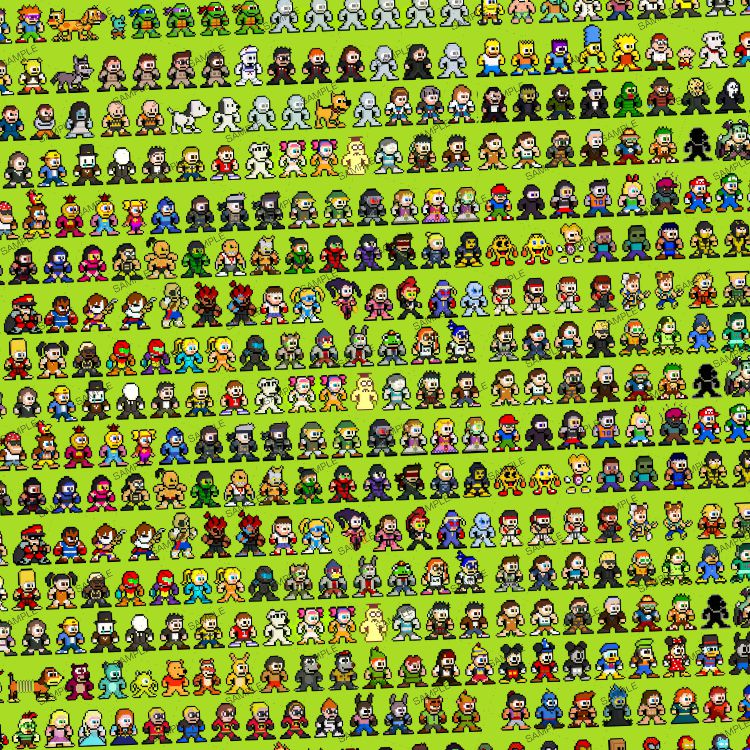 Retro Game Characters – Pattern Crew