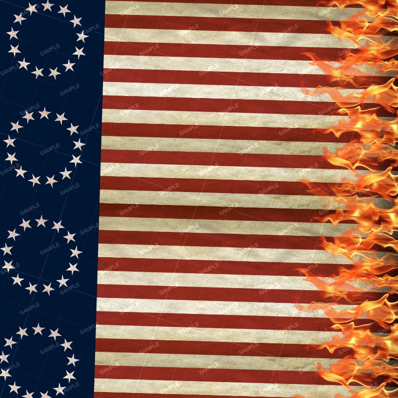 We the People Flag Flames 25 – Pattern Crew