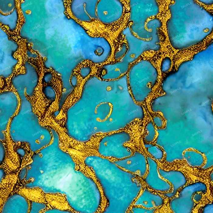 Gold Splashed Turquoise – Pattern Crew