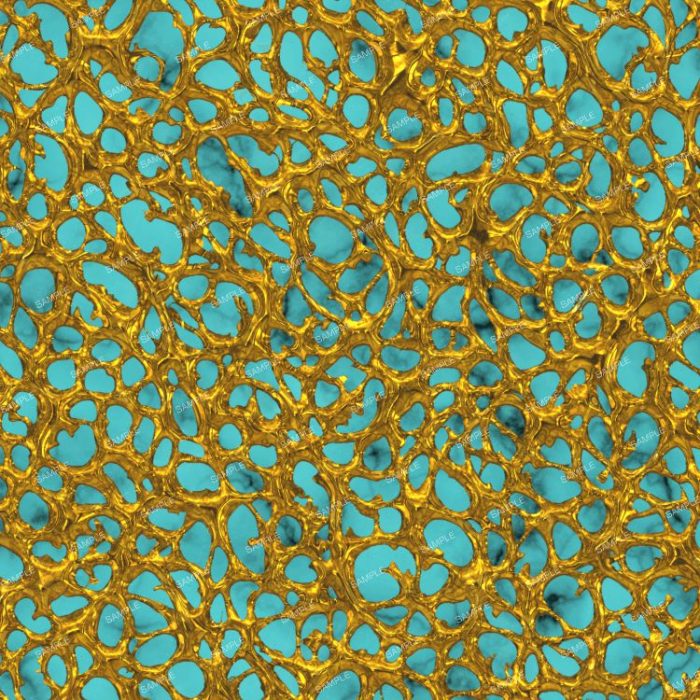 Golden Matrix on Turquoise – Pattern Crew
