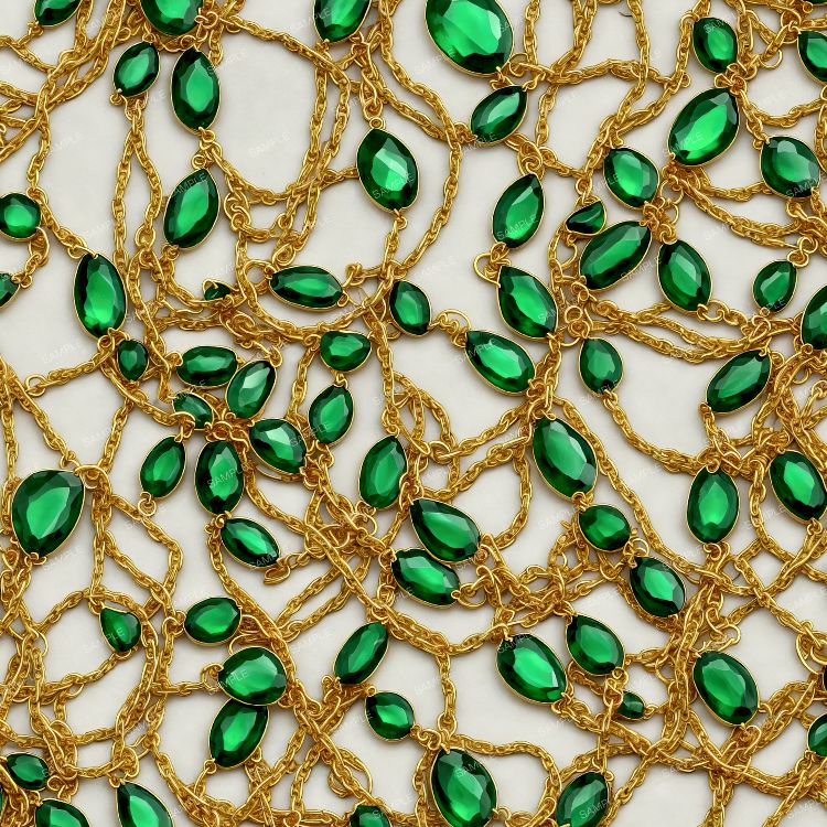 Mounted Emeralds on Gold Chains – Pattern Crew