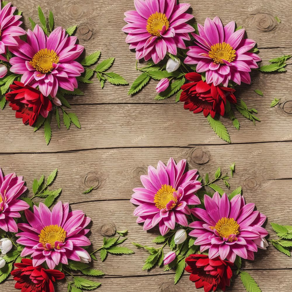 Shabby Chic Rustic Spring Flowers – Pattern Crew