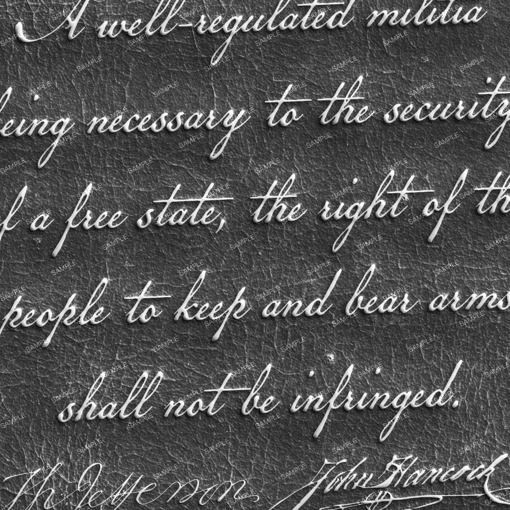 Debossed Leather Second Amendment – Pattern Crew