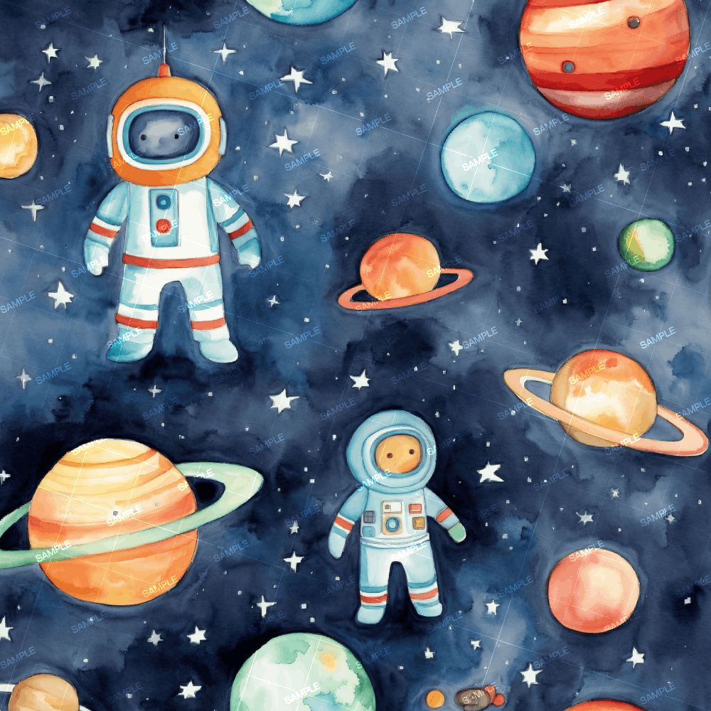Kids in Space Watercolor 43 – Pattern Crew
