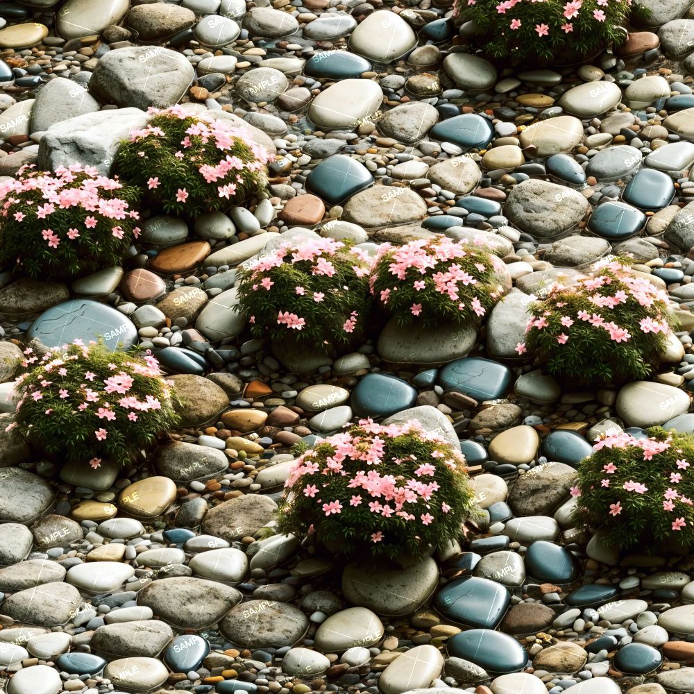 Flowers in a Rock Garden – Pattern Crew