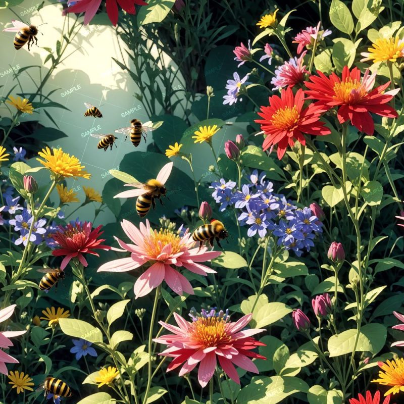 Pollinating Bees and Flowers – Pattern Crew