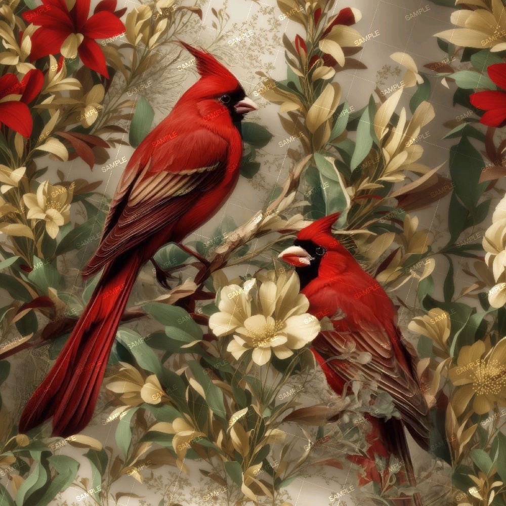 Victorian Illustration of Cardinals – Pattern Crew