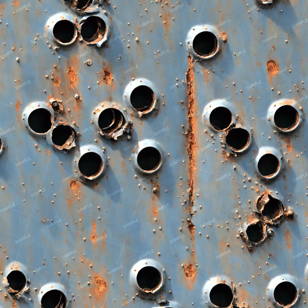 Rusty Steel Bullet Holes 43 – Pattern Crew