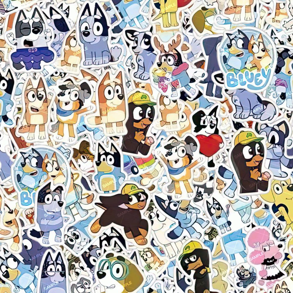 Blue Cartoon Sticker Bomb – Pattern Crew