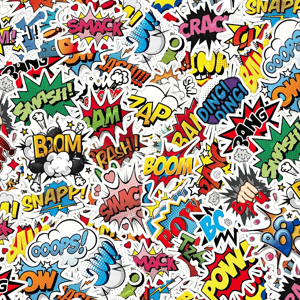 ComicBook Onomatopoeia Sticker Bomb 22 – Pattern Crew