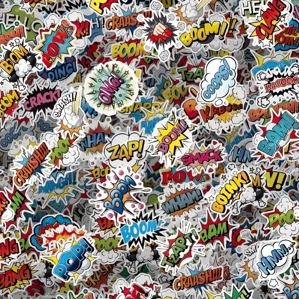 ComicBook Onomatopoeia Sticker Bomb 23 – Pattern Crew