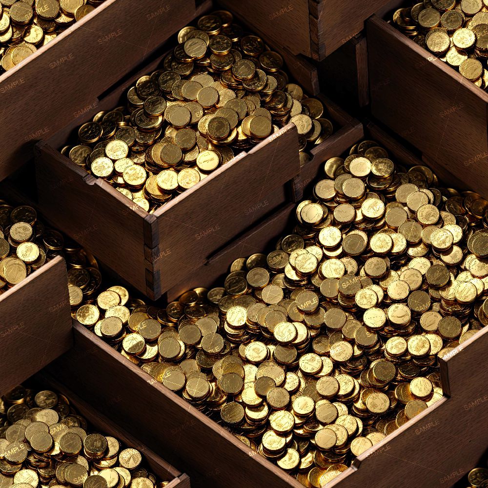 Wooden Boxes of Gold Coins – Pattern Crew