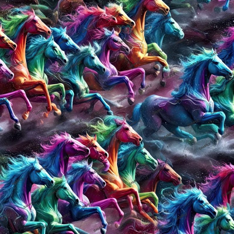 Rainbow Horse Stampede 22 – Pattern Crew