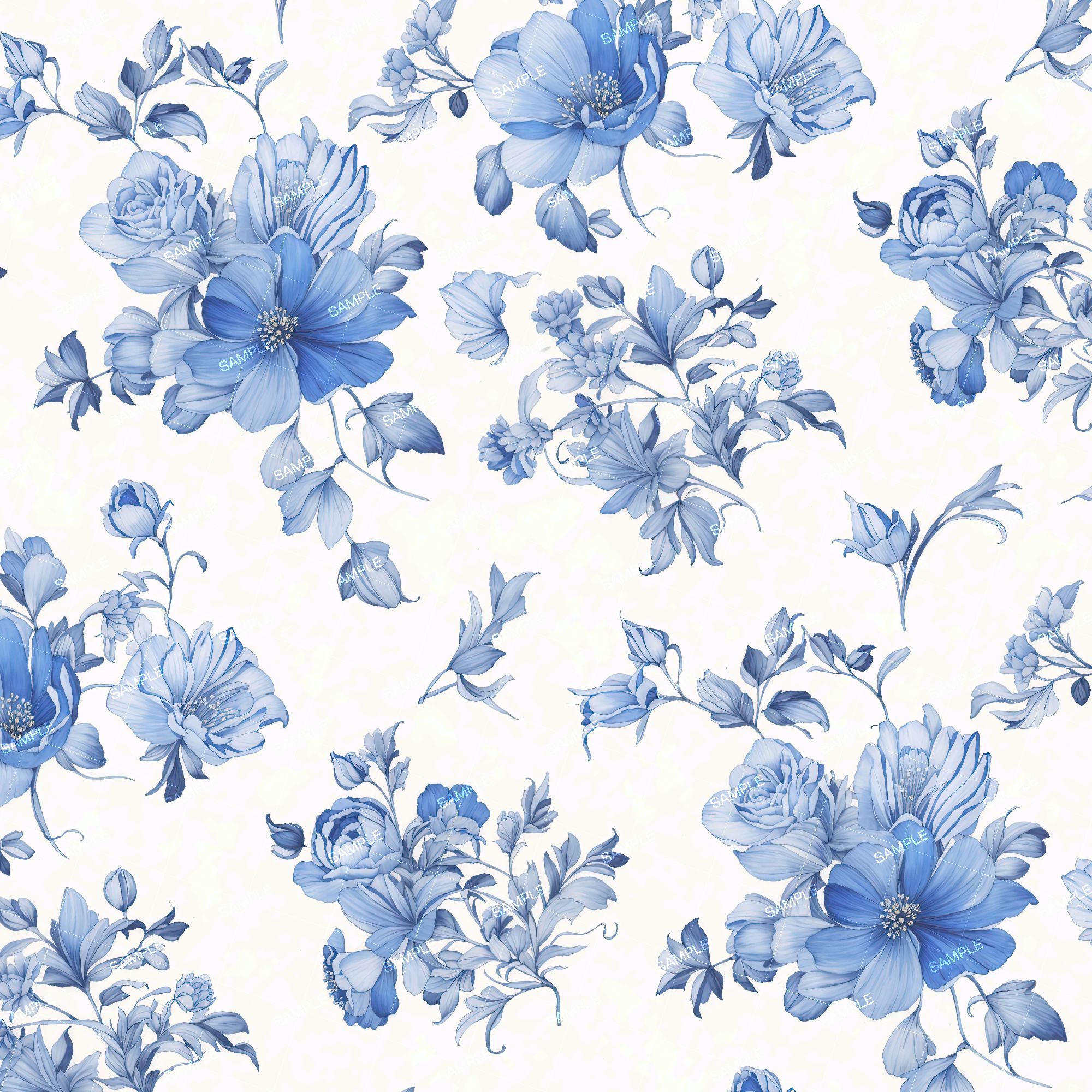 Blue Flower Bouquets 42 – Pattern Crew
