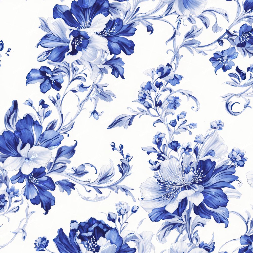 Flow Blue Flower Pattern 43 – Pattern Crew